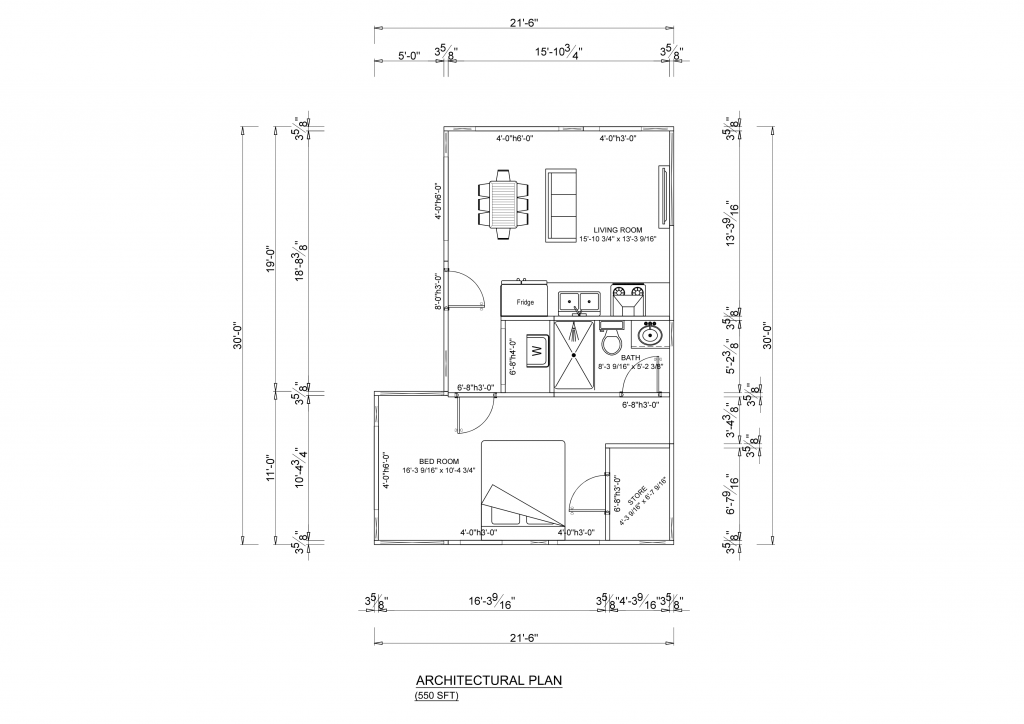 550sf ADA 1BD/1BA Single Slope Roof – Eco Super Structures